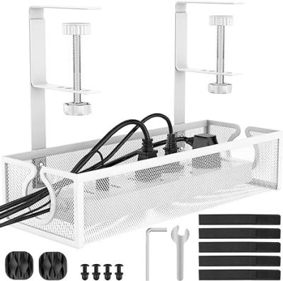 China Single-Tier Standing Under Desk Cord Organizer Wire Management Tray Ideal for Storage for sale