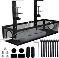 China Single-Tier Standing Under Desk Cord Organizer Wire Management Tray Ideal for Storage for sale