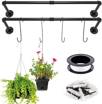 China Metal Flowerpot Hanger for Window Wall Ceiling Herb Garden Wood Type Pergolas Bridge for sale