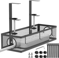 China Wire Management Tray Cable Management Rack for Desk White Steel for Organization for sale