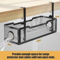 China Wire Management Tray Cable Management Rack for Desk White Steel for Organization for sale