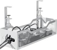 China Wire Management Tray Cable Management Rack for Desk White Steel for Organization for sale