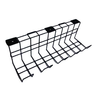 China Flexible Cable Management Black Wire Holders for Desk Non-folding Rack Flexible Design for sale
