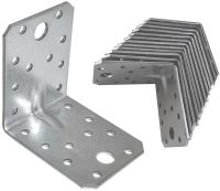 China Silver 70 x 70 x 55 x 2.5mm Corner Angle Connecting Braces Plates Beading Heavy Duty Timber L Joining Brackets for sale