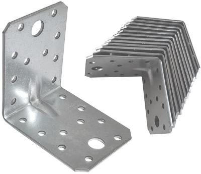 China Silver 70 x 70 x 55 x 2.5mm Corner Angle Connecting Braces Plates Beading Heavy Duty Timber L Joining Brackets for sale