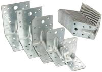 China Silver 70 x 70 x 55 x 2.5mm Corner Angle Connecting Braces Plates Beading Heavy Duty Timber L Joining Brackets for sale