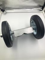 China Metal Frame Heavy-Duty 6 inch Rubber Wheel Carrier for Driveway Chain Link Fence Gates for sale