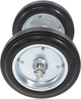 China Metal Frame Heavy-Duty 6 inch Rubber Wheel Carrier for Driveway Chain Link Fence Gates for sale