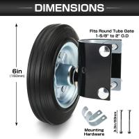China Prevent Door Slack and Improve Gate Function with Black Side Mount Gate Support Wheel for sale