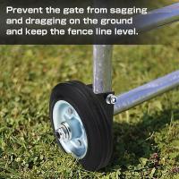 China Prevent Door Slack and Improve Gate Function with Black Side Mount Gate Support Wheel for sale
