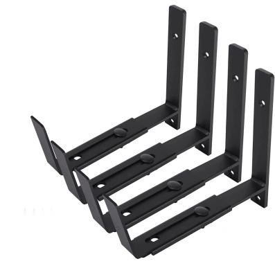 China Wall Mount Flower Box Holder with Hanging Plant Bracket Black or White Material for sale