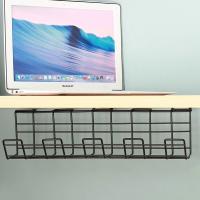China Desk Wire Management Solution 2 Pack Under Desk Shelf 39*16*12.5cm Desk Wire Organizer for sale