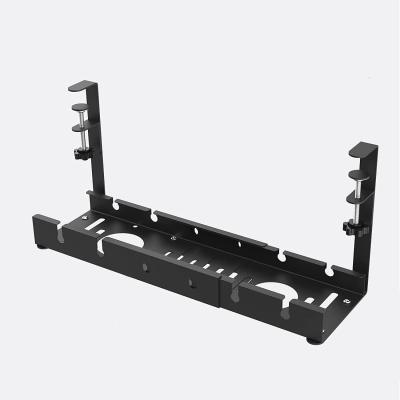 China Retractable No Drill Under Desk Cable Management Tray for Desk Multifunctional Design for sale