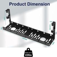 China Retractable No Drill Under Desk Cable Management Tray for Desk Multifunctional Design for sale