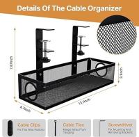 China Powder Coated Cable Cord Tray Desk Wire Management with Adhesive Mount and Wall Mount for sale