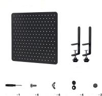 China Steel Plant Fiber Type Metal Peg Board Gaming Organizer for 43cm Desk or Wall Storage for sale