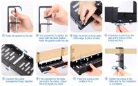 China No Drill Steel Cable Tray for Desk Wire Management 1.23kg Retractable Wire Organizer for sale