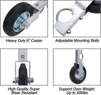 China Carbon Steel Swivel Mount Rolling Gate Wheel for Sustainable Rubber Sliding Gates for sale