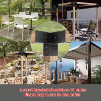 China Easily Assembled 5-way Pergola Extension with Steel Brackets and Customized Thickness for sale