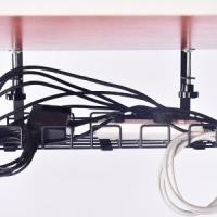 China Super sturdy metal wire cable management tray for office desktop no drilling necessary for sale