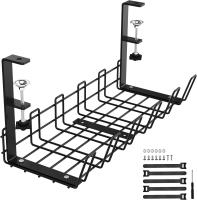 China 390x160x125mm Office Cable Management Tray for Metal Under Desk Wire Organization for sale