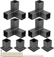China Sustainable Iron 3 Arm Pergola Stainless Steel Corner Bracket for 4x4/6x6 Wood Posts for sale