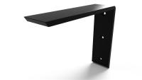 China Black Powder Coated Heavy Duty Stainless Steel Bracket for Countertop Stability for sale