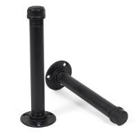 China All size ISO9001 Rohs CE Custom Galvanized Steel L Shaped Metal Bracket Powder Coated Black Bracket for sale
