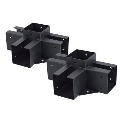 China Standard 6x6 Pergola Kit Bracket 3-Way Right Angle Corner Bracket Customized Thickness for sale