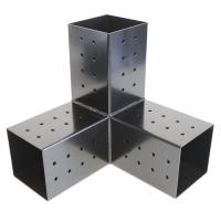 China 4*4 Wood Post Base Pergola Brackets Kits with Steel Q235B and Electrophoretic Coating for sale