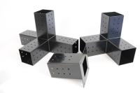 China 4*4 Wood Post Base Pergola Brackets Kits with Steel Q235B and Electrophoretic Coating for sale