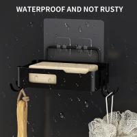 China Wall Mounted Soap Holder Heavy Duty Non-Drilled Soap Bar Holder for Bathroom Kitchen for sale