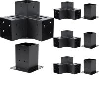 China Powder Coated Steel Sustainable Woodworks Corner Brackets for Elevated Wood Stand Kit for sale