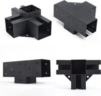 China Powder Coated Steel Sustainable Woodworks Corner Brackets for Elevated Wood Stand Kit for sale
