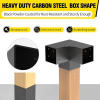 China DIY Elevated Wood Stand 3-Way Right Angle Corner Bracket for Woodworks Pergola Sample for sale