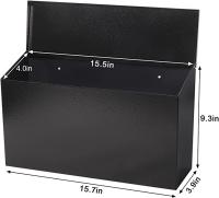 China Outdoor Powder Coated Steel Metal Mailbox for Wall Mount Heavy Duty Garden Hardware for sale