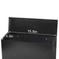 China Outdoor Powder Coated Steel Metal Mailbox for Wall Mount Heavy Duty Garden Hardware for sale