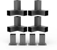 China Upgrade Your Pergola with 6''*6'' Woodworks Pergola Brackets Kit Black Powder Coated for sale