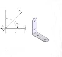 China Brass L Bracket for Wood Board Floating Shelf 40*40mm Small Corner Angle Bracket for sale
