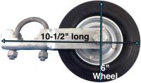 China Hot Galvanized 6inch Door Training Wheels for Door Frame Reinforcement in Garden Gate for sale