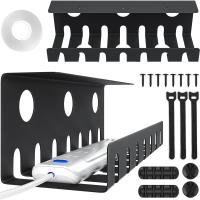 China Under Desk Cable Management Tray 43*10*10cm Non-folding Rack Organizer for Wire Management for sale