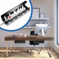 China Vertical Cable Management Metal Under-Desk Wire Mesh Cable Tray for Power Cord Storage for sale