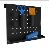 China Perfect Standing Desk Cable Management Rack with Functional Metal Pegboard and Storage for sale