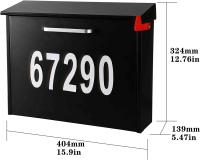 China Residential Waterproof Iron Vertical Drop Post Box with Security Digital Password Lock for sale