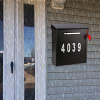 China Mail Box Post Wall Mount Locking Mailbox with Code Lock Large Capacity Letterbox with House Numbers for sale