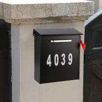 China Mail Box Post Wall Mount Locking Mailbox with Code Lock Large Capacity Letterbox with House Numbers for sale