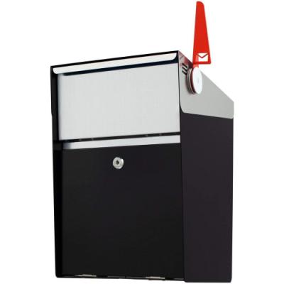 China Modern Design Post Mount Stainless Steel Mailbox with Lock and Key Anti-rust Features for sale