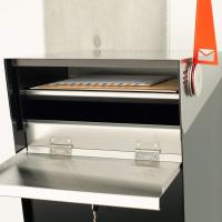 China Modern Design Post Mount Stainless Steel Mailbox with Lock and Key Anti-rust Features for sale