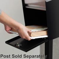 China Modern Design Post Mount Stainless Steel Mailbox with Lock and Key Anti-rust Features for sale