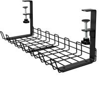 China Effortless Under Desk Cable Organization with No-Drill Cable Basket and Desk Clamp for sale